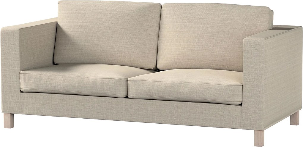 Potah na pohovku IKEA Karlanda rozkládací, krátký barva béžová látka pletený vzor