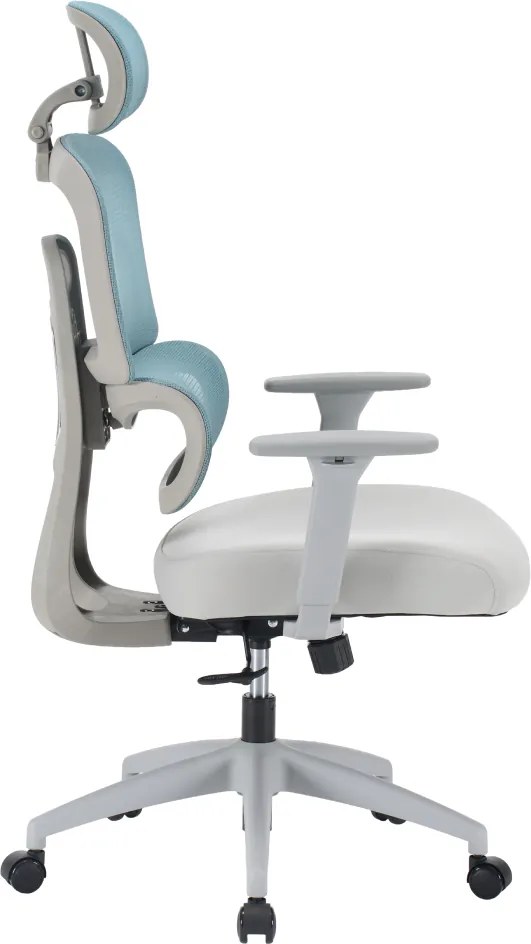 Ergonomická kancelářská židle NEONIT - neomint síťovina / šedá látka / nosnost 150 kg