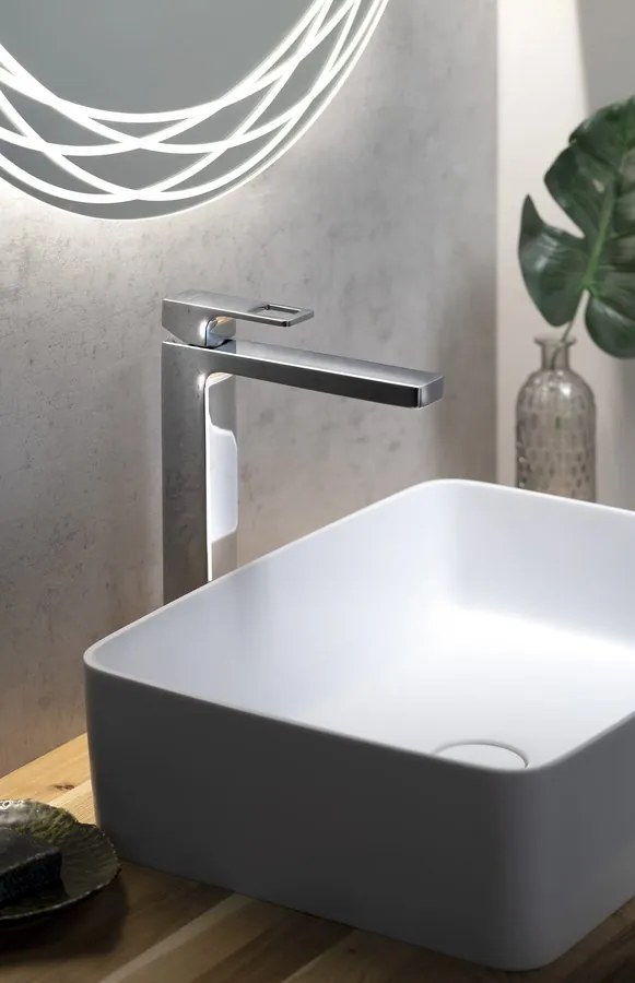 Sapho Sapho, FORATA stojánková umyvadlová baterie vysoká bez výpusti, prodloužená hubice, chrom