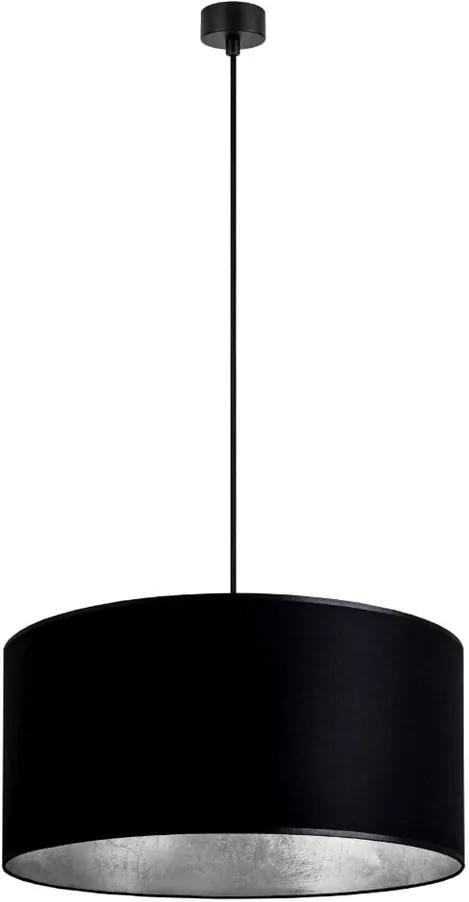 Černé závěsné svítidlo s vnitřkem ve stříbrné barvě Sotto Luce Mika, ⌀ 50 cm