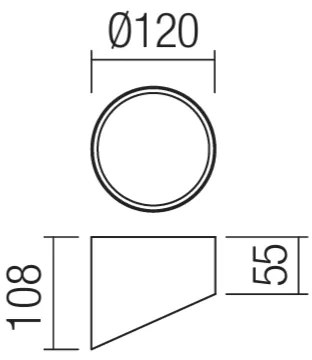 Redo 01-1628 - LED Bodové svítidlo UTO LED/12W/230V pr. 12 cm černá