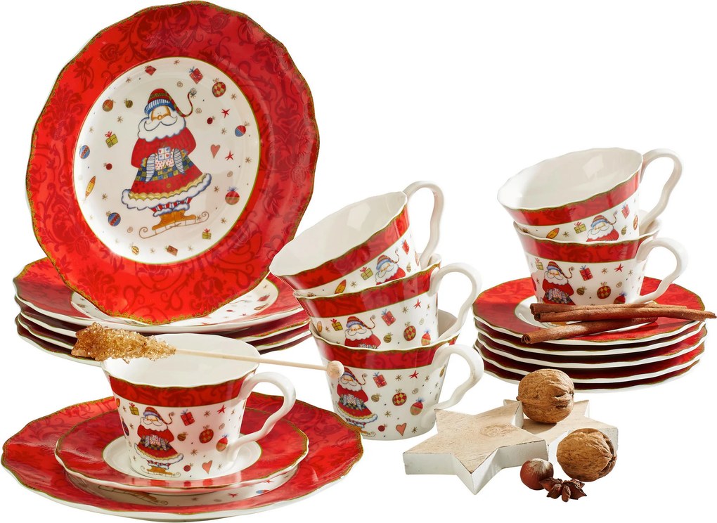 XXXLutz KÁVOVÁ SOUPRAVA 18dílné X-Mas - Sváteční nádobí - 0071360247