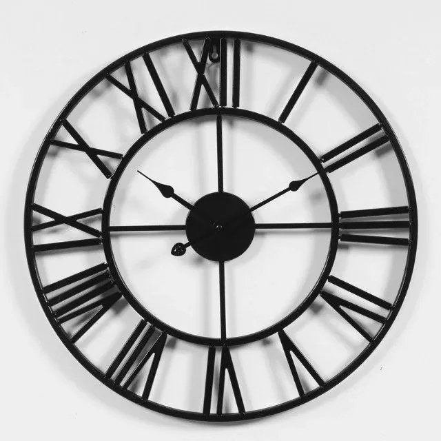 Designové nástěnné hodiny ROMA Black 50cm