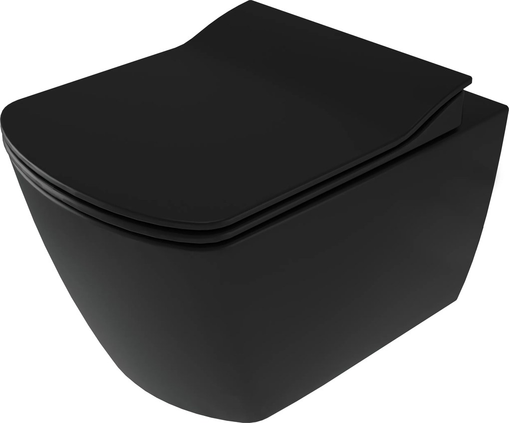 Deante Blur, záchodová WC mísa s funkcí bidetu 525x372x349 mm, černá matná, DEA-CDZ_NWPW