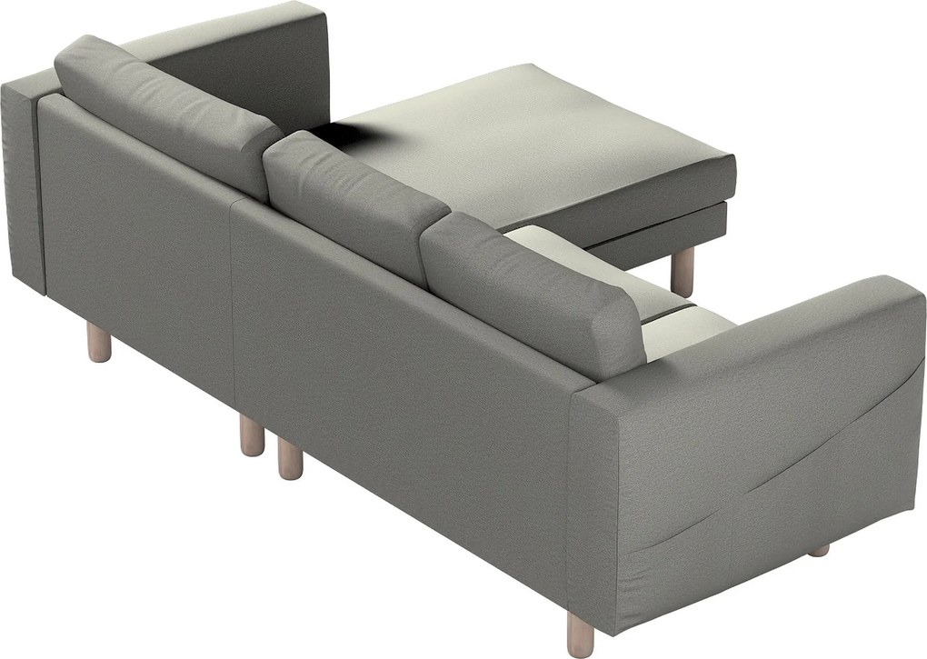 Potah na pohovku IKEA Norsborg 3-místná se šezlongem barva šedá látka pletený vzor