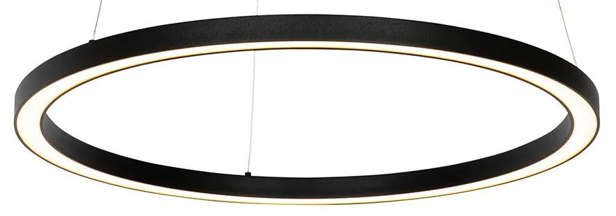 Závěsné svítidlo černé 60 cm vč. LED 3-stupňové stmívání - Girello