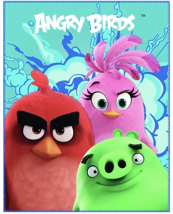 CTI Fleece dečka Angry birds Explosion 110x140cm