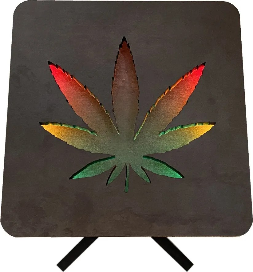 Li-Go "List Canabis" lampa 19x19 cm provedení povrchu: bříza