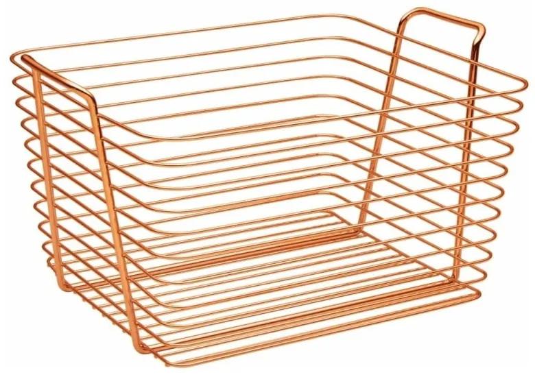 Oranžový kovový košík InterDesign Classico, 37,5 x 30 cm