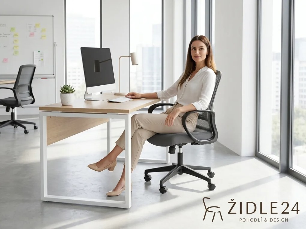 Kancelářská židle WORKPRO - šedá síťovina