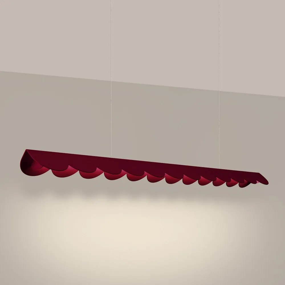 Vínové hliníkové LED závěsné svítidlo BISCUIT – Thoro