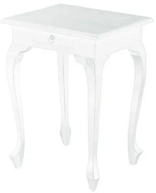 Demsa home Odkládací stolek Peton,  40x76x31 cm, bílý, mahagon