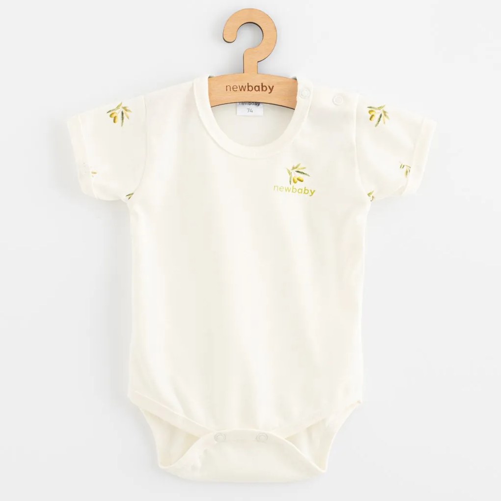Kojenecké body s krátkým rukávem z organické bavlny New Baby Olivy, vel. 74 (6-9m)
