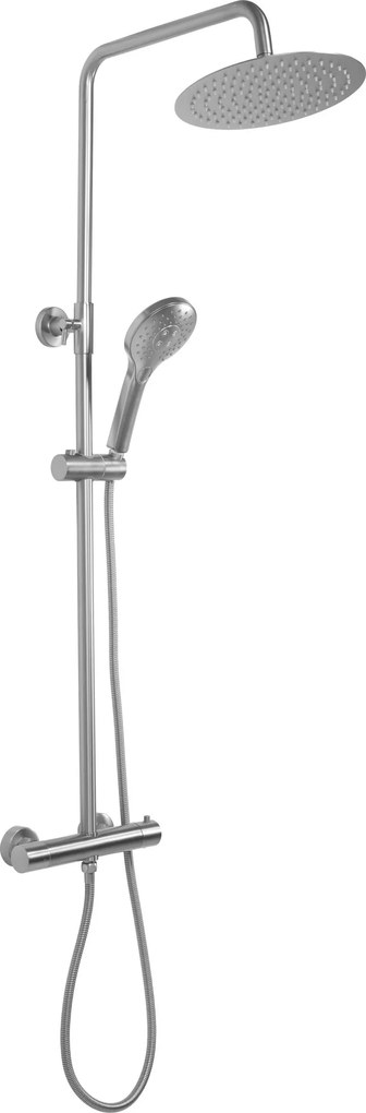 Rea Vincent, sprchový set s termostatickou baterií a dešťovou hlavicí 25cm, nikl matný, REA-P6603