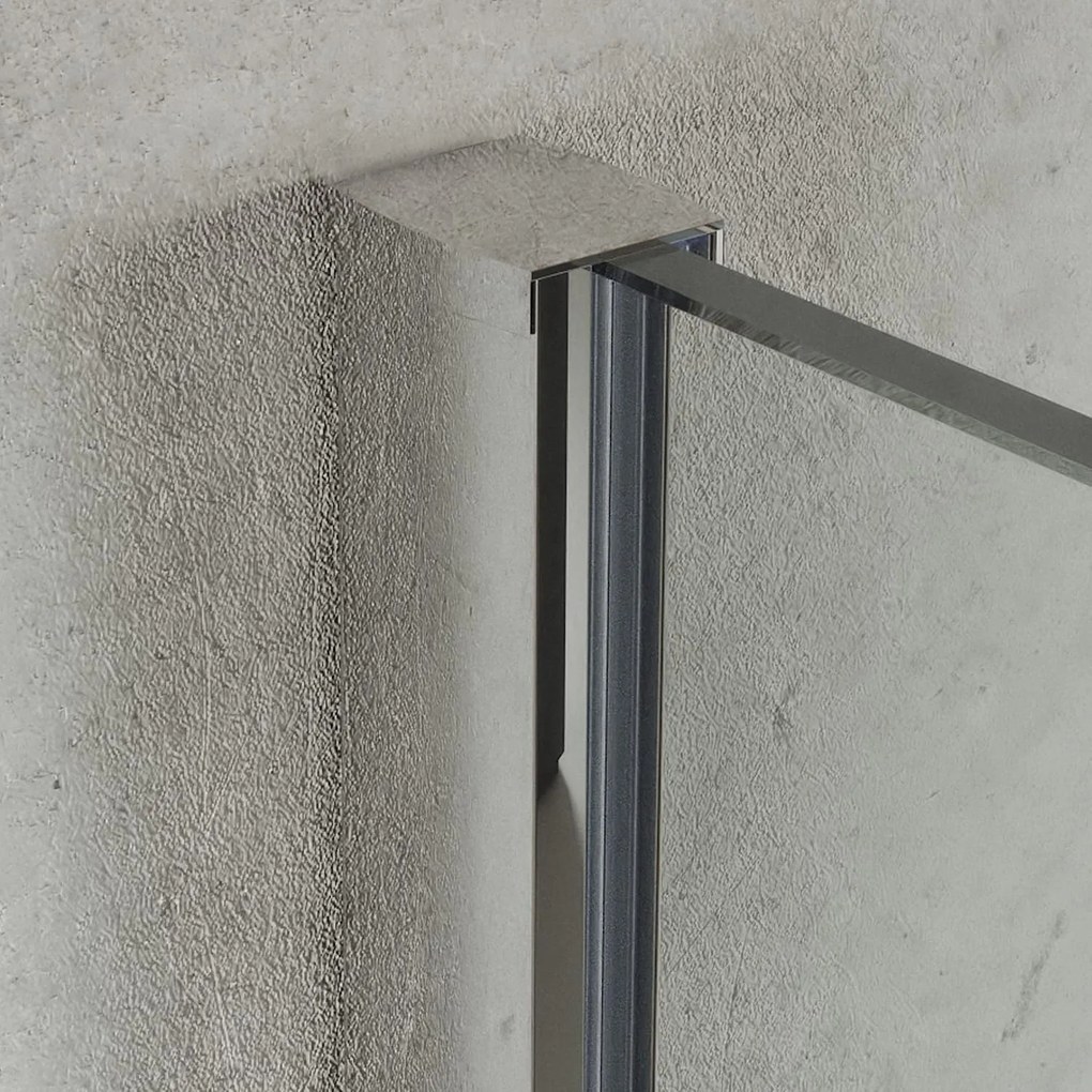 Erga Paris, sprchová zástěna Walk-In 60x200 cm, 8mm čiré sklo, chromový profil, ERG-V02-PARIS-060x200-CL-CR