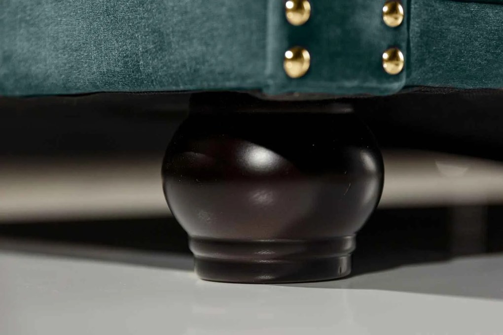 Designová trojsedačka Chesterfield 205 cm petrolejový samet