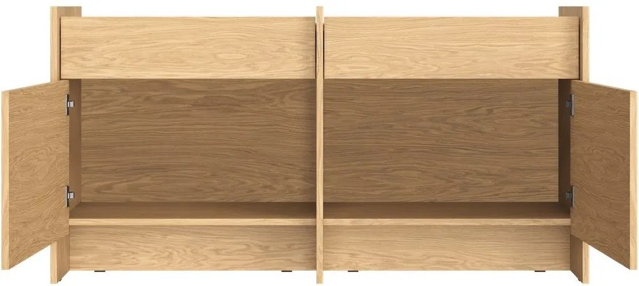 Komoda v dekoru dubu v přírodní barvě 146x76x51 cm Hido – noo.ma