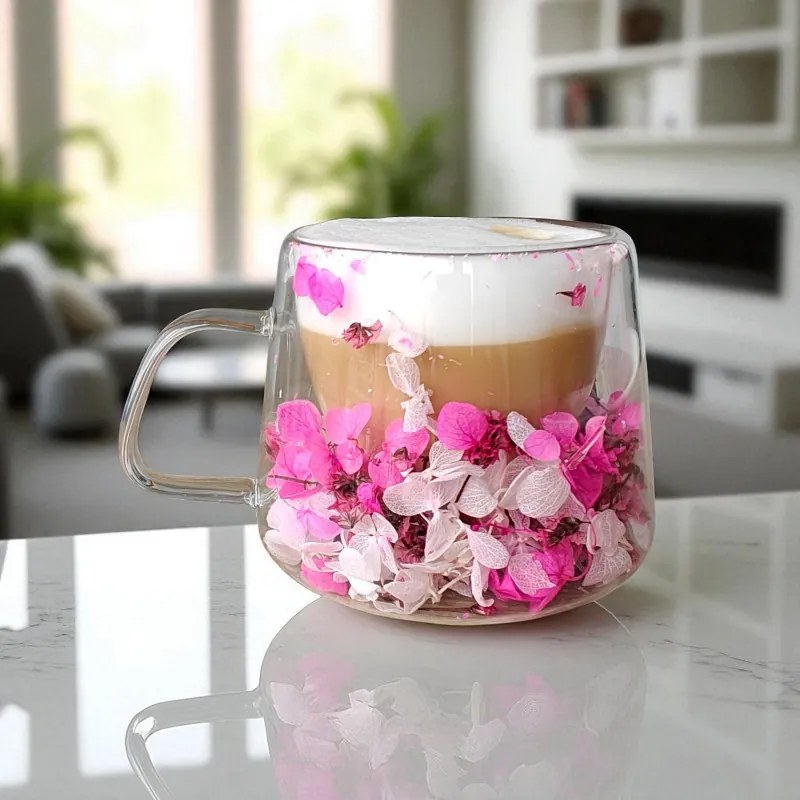 Flamenco Mystique Termoska s hortenzií a růží 180 ml 1 ks - designová termoska 188 SZK