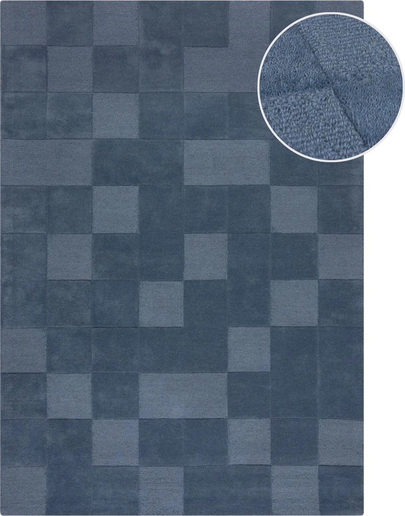 Kusový koberec Moderno Checkerboard Blue, 160x230, modrá, chodba / predsieň, Flair Rugs