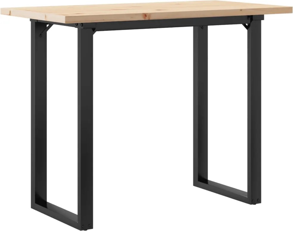 Jídelní stůl s O rámem 100 x 50 x 75,5 cm borové dřevo a ocel 3282741