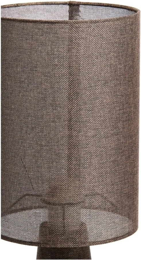 Hnědá stolní lampa s textilním stínidlem (výška 58 cm) Micky – Light & Living