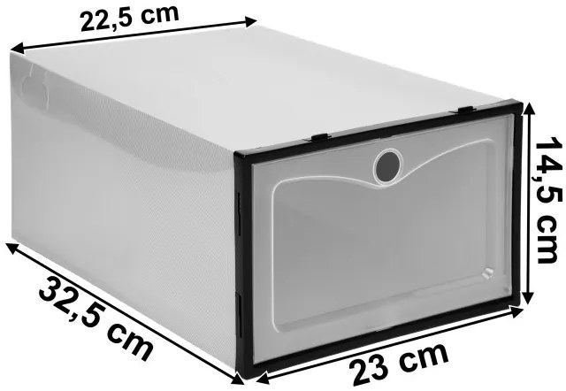 Úložné boxy na boty OSLO šedé (10 ks)
