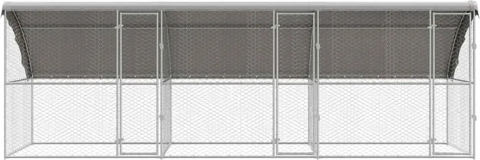 Psí kennel 3 ks Stříbrná 6 x 2 x 2 m Pozinkovaná ocel 3368326