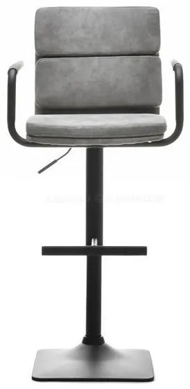 M Barová židlička NOVE otočná, vintage šedá-černá