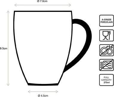vtwonen Gold set 2 hrnečků 250 ml - zlaté (Luxusní zlaté porcelánové hrnky 250 ml)