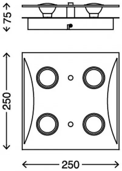 Briloner 3572-048 - LED Stropní svítidlo FLASH 4xGU10/3W/230V