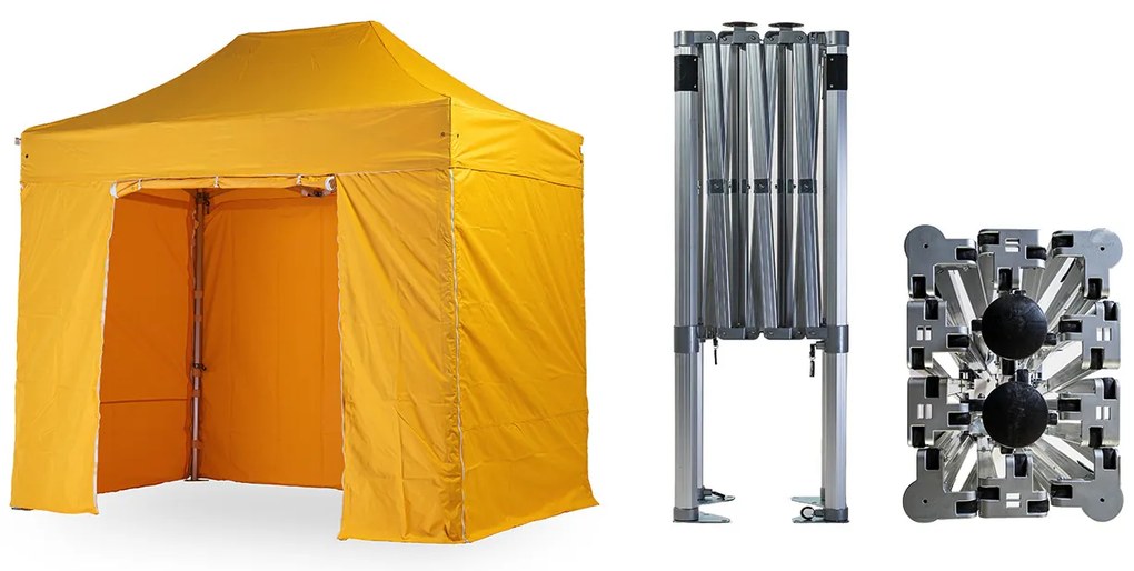 Nůžkový párty stan 2x3 m TENTino BIG HEXAGON EXTREME Barva opláštění: 4A - ŽLUTÁ