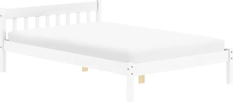 Postel s roštem 140x200, bílá, borové dřevo, MAVIL Kondela 0000402833