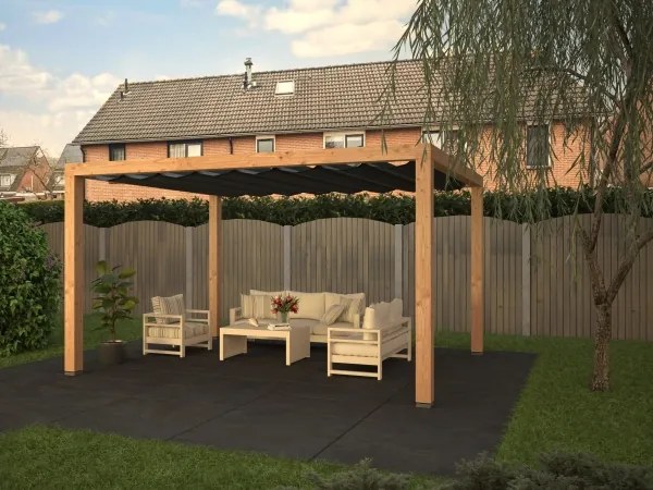 Lazy Momo Dřevěná pergola se sluneční harmonikou Varianta: 324x424, Sahara písková