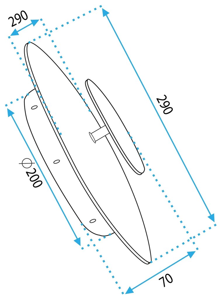 Toolight Nástěnné svítidlo APP1270 BLACK GOLD