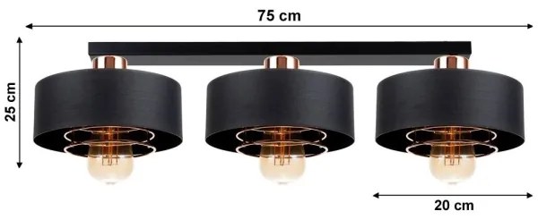 Přisazený lustr VEST 3xE27/60W/230V