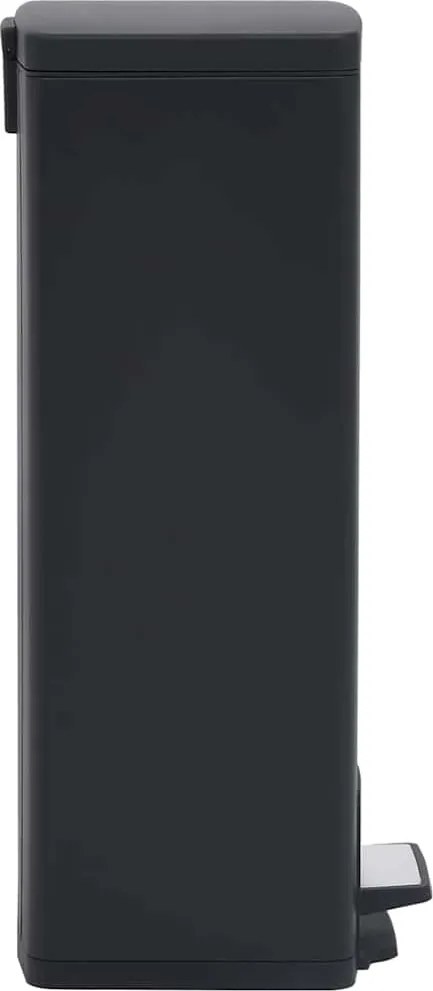 Odpadkový koš s pedálem 30 l černý nerezová ocel 149573
