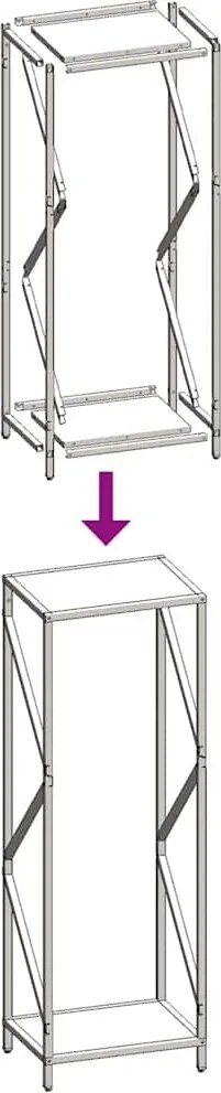 vidaXL Stojan na palivové dřevo Ocel válcovaná za studena [864324] Barva: antracitová