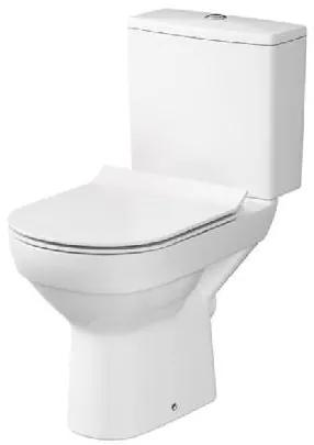 Cersanit City - WC kombi se sedátkem SoftClose, zadní odpad, boční napouštění, CleanOn, bílá K35-035