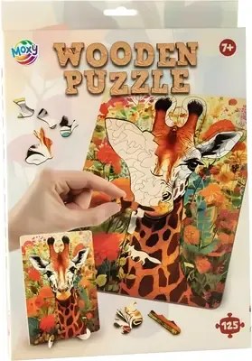 MOXY Obrysové puzzle Žirafa / 125 dílků