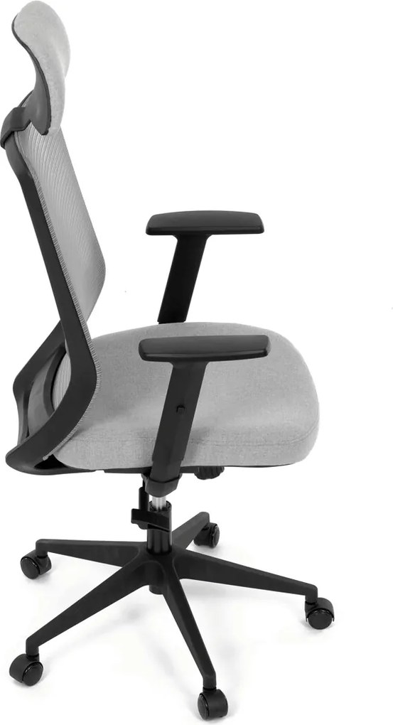 Ergonomická kancelářská židle AURELIE - šedá síťovina
