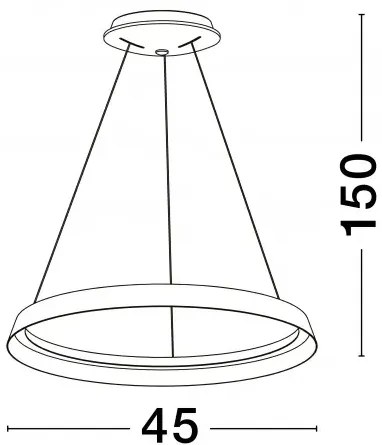 LED stmívatelné kávavé designové svítidlo Ormi