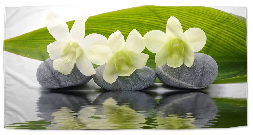 Ručník SABLIO - Bílá orchidej 70x140 cm