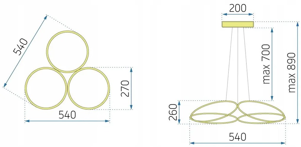 Toolight Moderní stropní svítidlo LED + PILOT APP793-CP FLAT Black