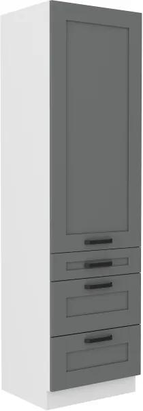 Kuchyňská skříňka LUNA bílá 60 DKS-210 3S 1F barva dvířek: šedá Dust