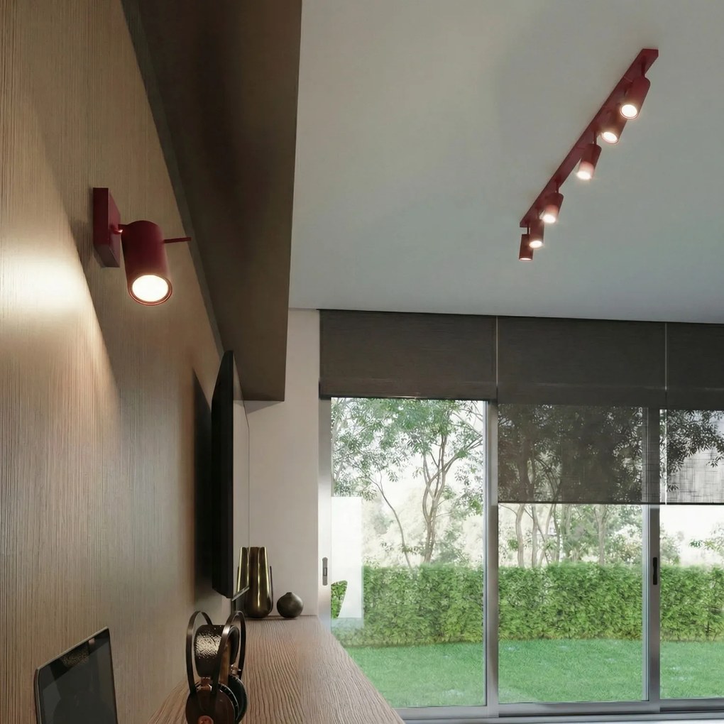 Sollux Lighting Stropní svítidlo RING 2 bordó