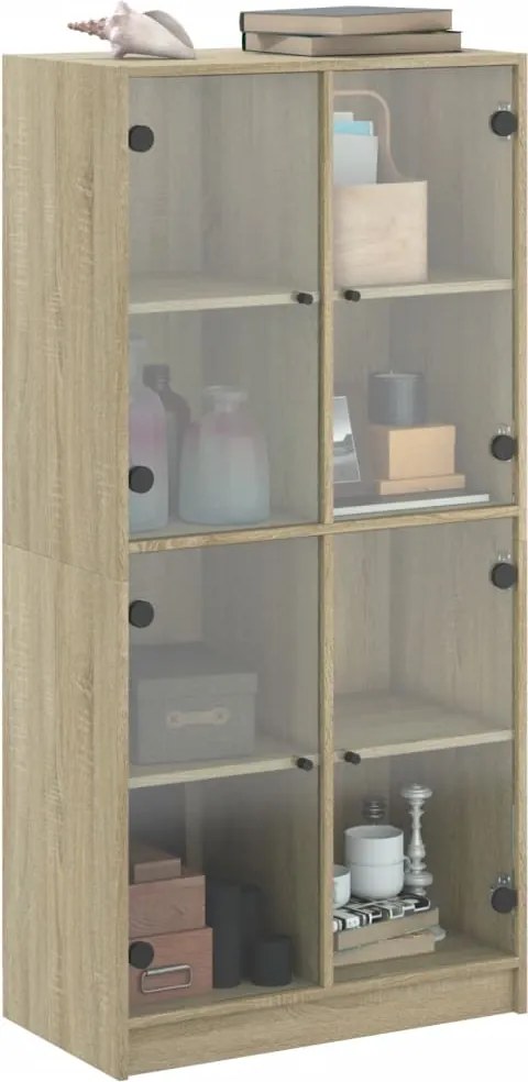 Highboard s dvířky dub sonoma 68 x 37 x 142 cm kompozitní dřevo 3295859