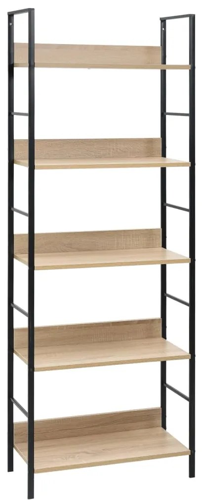5patrová knihovna dub 60 x 27,6 x 158,5 cm kompozitní dřevo 288227