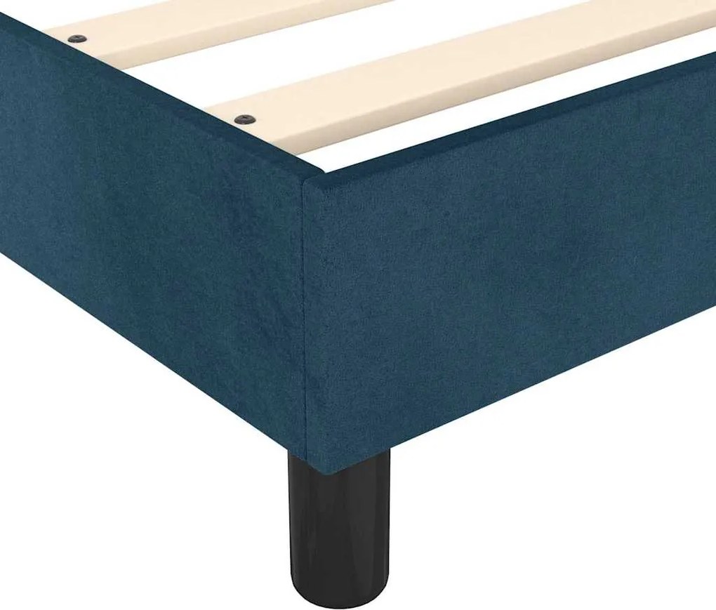 Rám postele s boxspringem tmavě modrý 80x200 cm samet 3120740