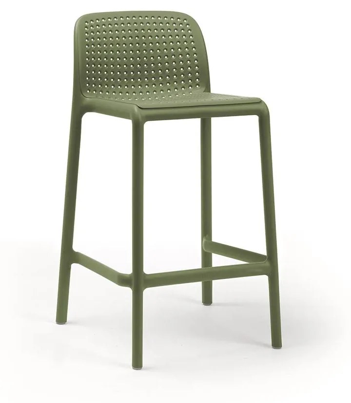 Nardi Plastová barová židle BORA s nižším sedem Odstín: Bianco - Bílá