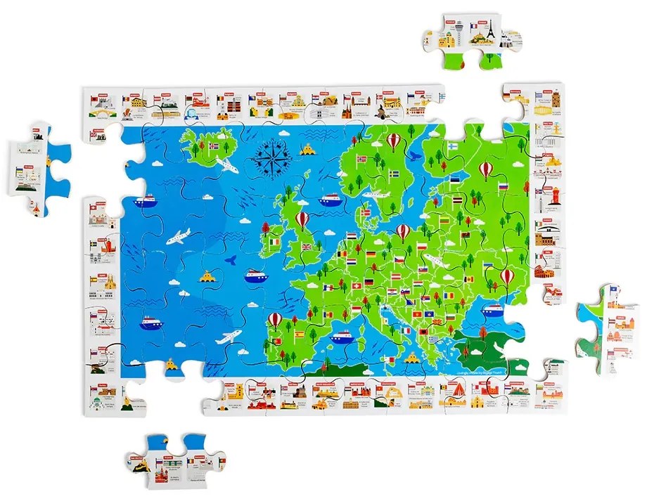 Bigjigs Toys Puzzle Evropské památky
